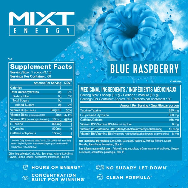 Blue Raspberry - Canadian | MIXT Energy